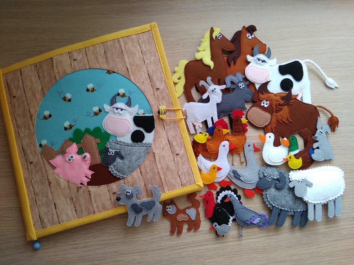 FARM Quiet Book PDF Pattern & Tutorial Diy Quiet Book Pages - Etsy