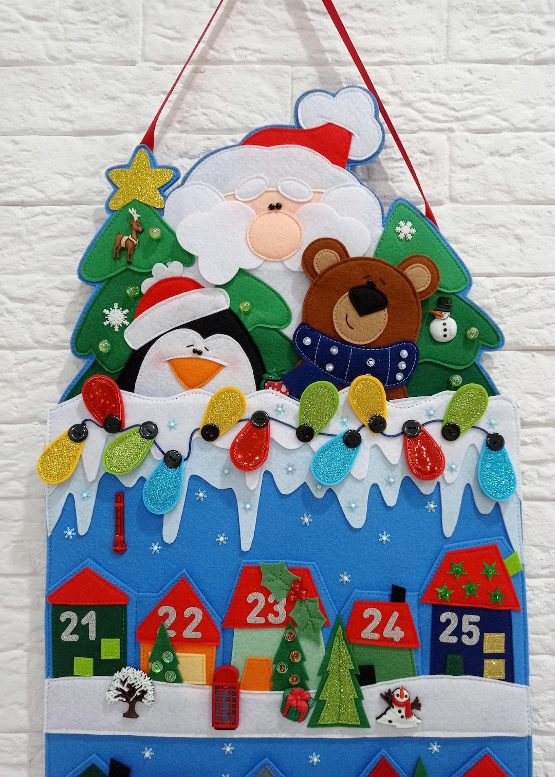 Felt Advent Calendar PDF / SVG Pattern, Christmas Countdown Calendar ...