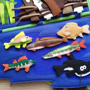 WATER WILDLIFE Quiet Book PDF Pattern & Tutorial, Diy Quiet Book Pages ...