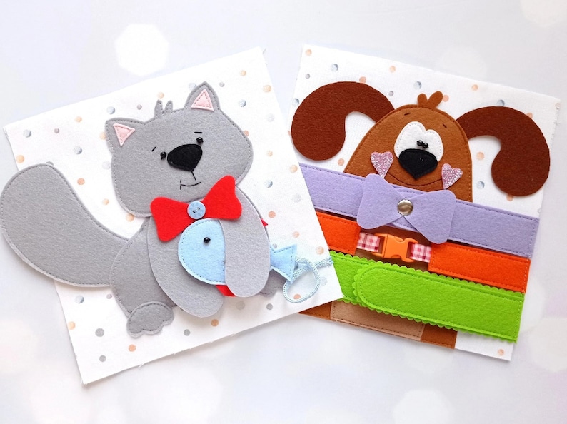 FUNNY DOG Quiet Book Page Pdf Pattern Baby Book Pattern Felt - Etsy