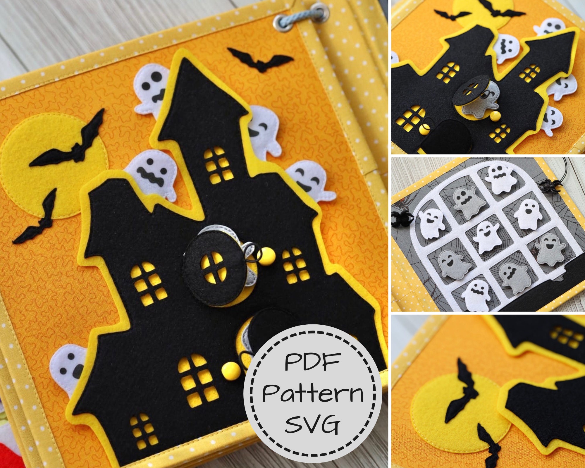 HAUNTED HOUSE Quiet Book Pdf Pattern Halloween Busy Book - Etsy