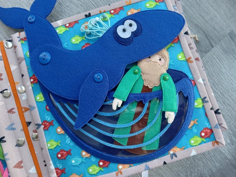 Jonah and the Whale, BIBLE STORIES Quiet Book Pattern, Toddler Busy ...