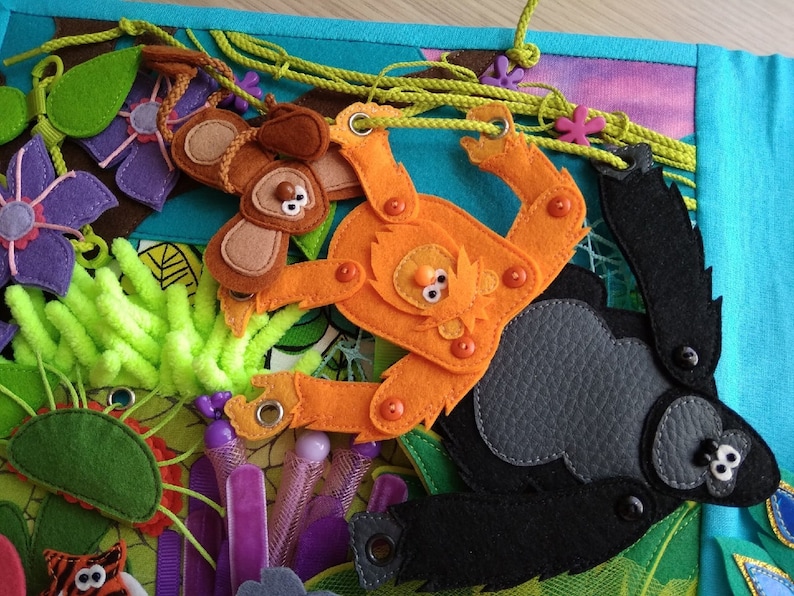 JUNGLE Quiet Book PDF Pattern, Diy Quiet Book Pages, Busy Book Pattern ...