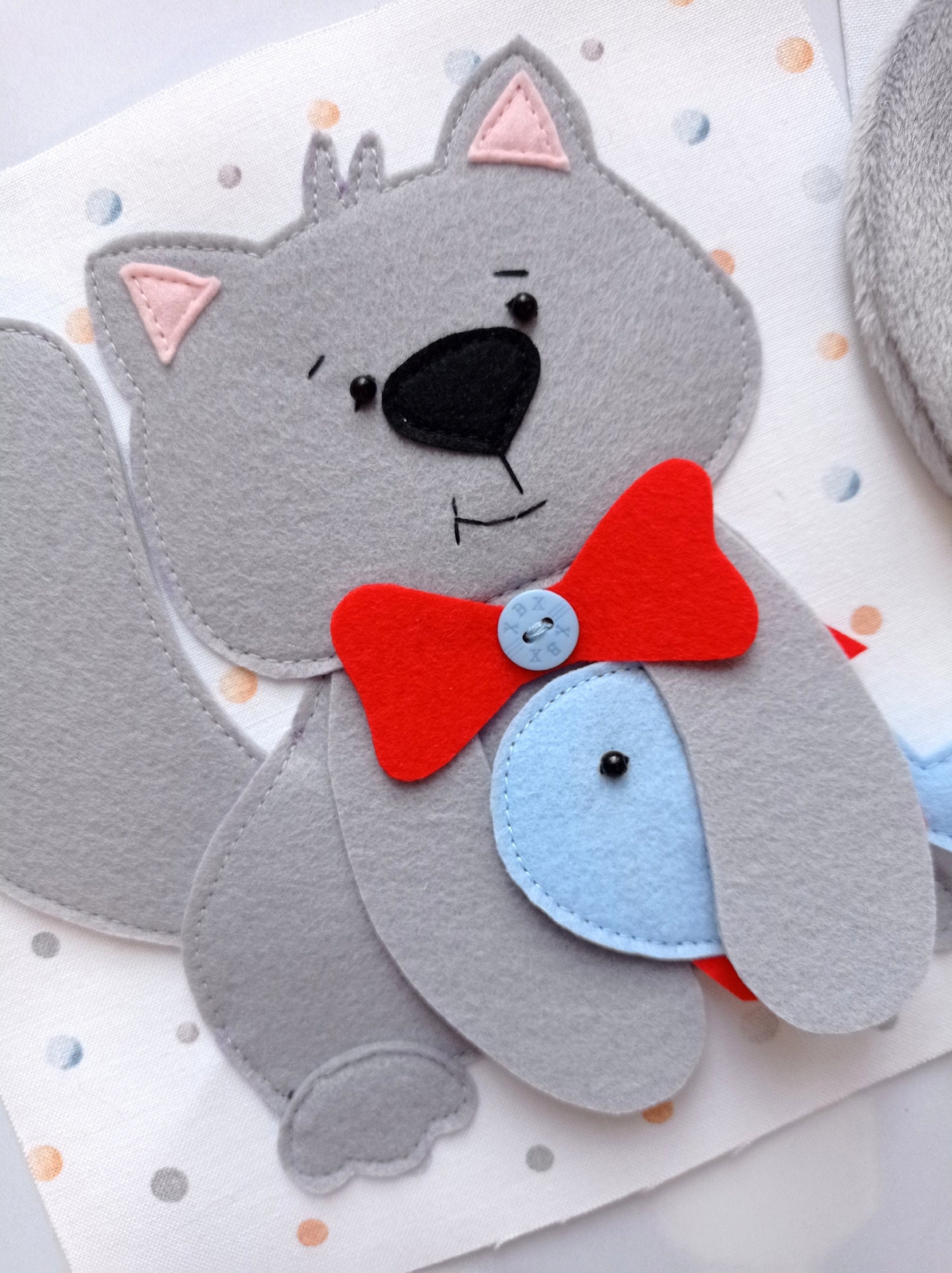 FLUFFY CAT Quiet Book Page Pdf Pattern, Baby Book Pattern, Felt Book ...