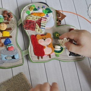 Quiet Book Pattern HAMSTER in the SHOE, DIY Busy Book Pattern, Felt ...