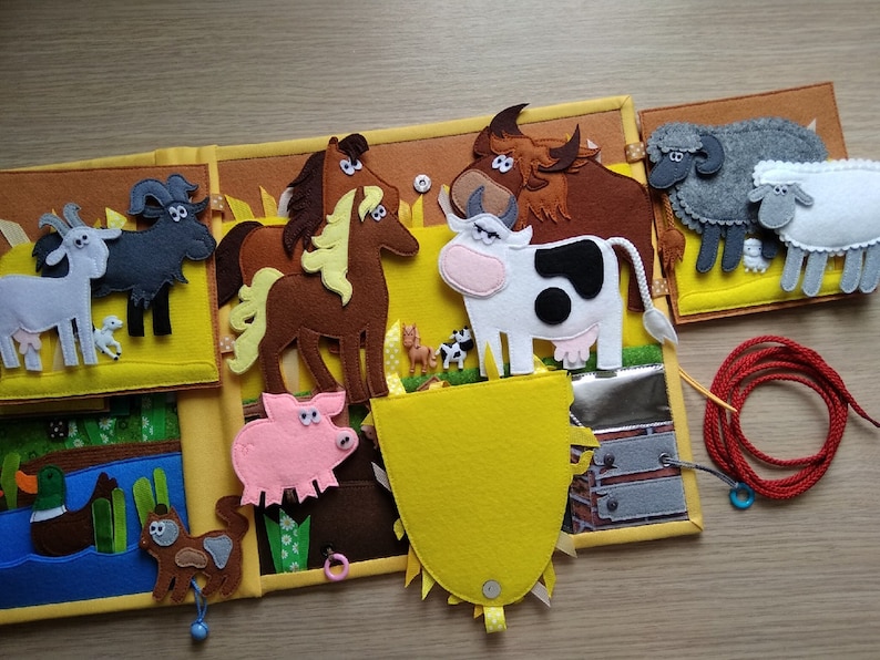 FARM Quiet Book PDF Pattern & Tutorial Diy Quiet Book Pages - Etsy