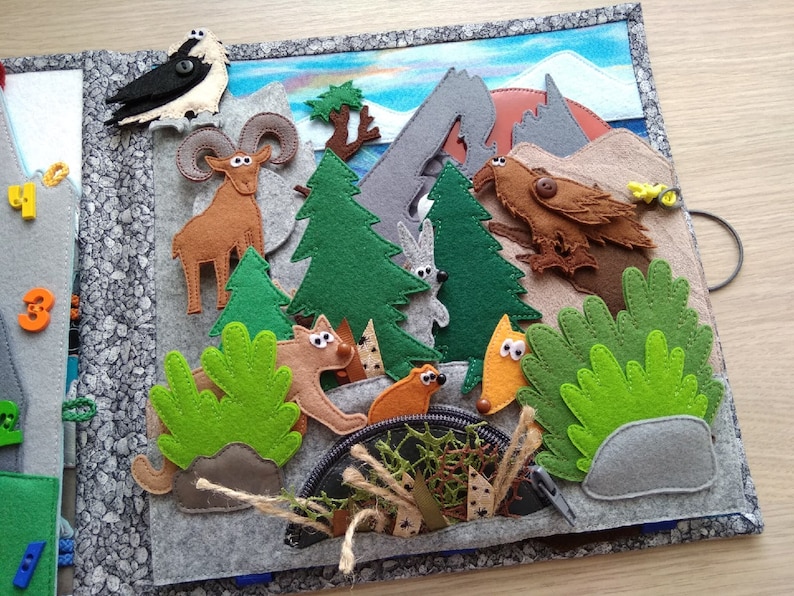 MOUNTAINS Quiet Book PDF Pattern & Tutorial, Diy Quiet Book Pages, Busy ...