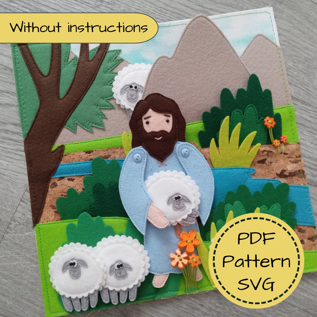 Jesus and the Lamb BIBLE STORIES Quiet Book Pattern, Parable of the ...