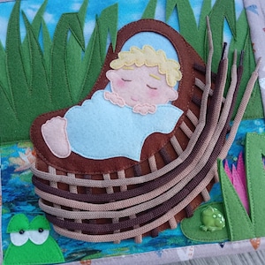 Baby Moses in a Basket Pattern, BIBLE STORIES Quiet Book Pattern ...