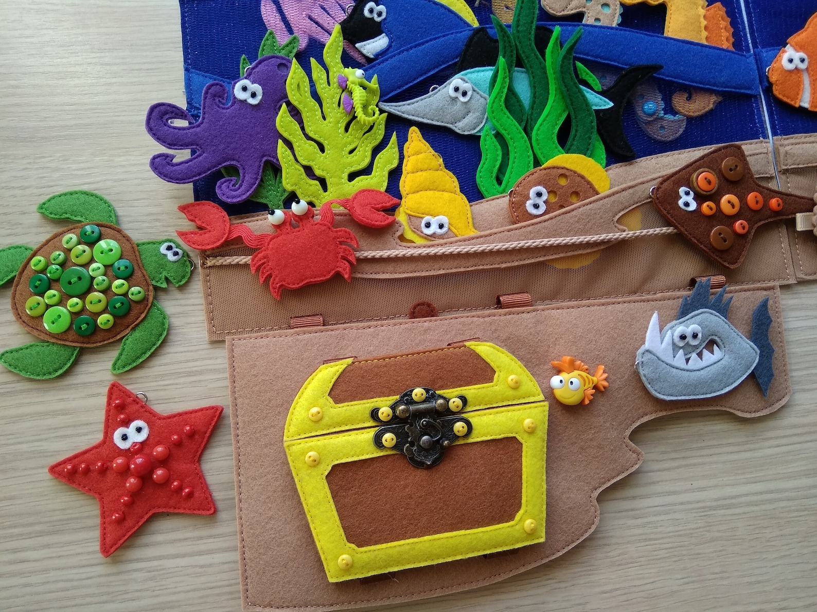 UNDER the SEA Quiet Book PDF Pattern & Tutorial, Diy Quiet Book Pages ...