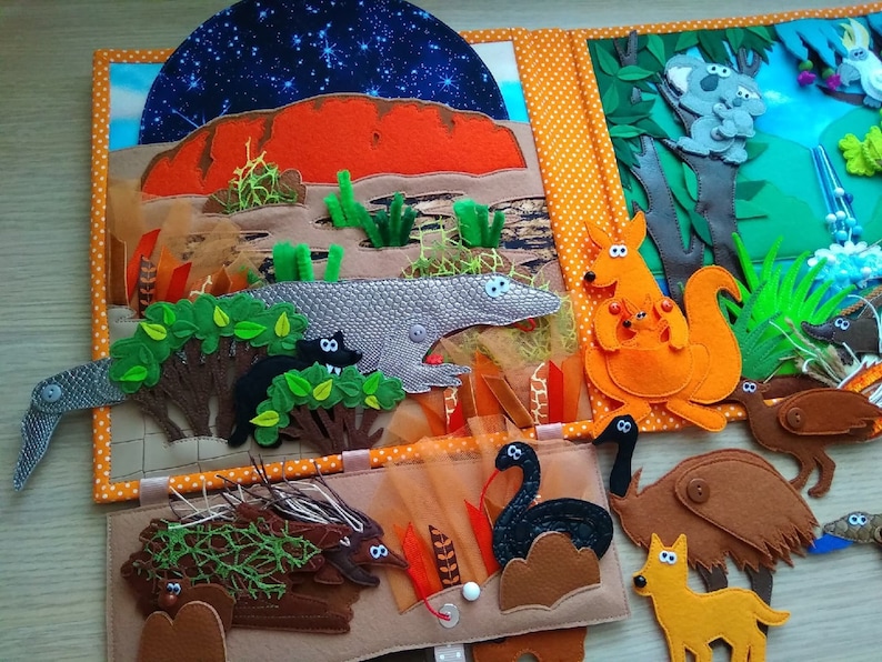 AUSTRALIA Quiet Book Pages for Toddlers Activities, Educational Busy ...