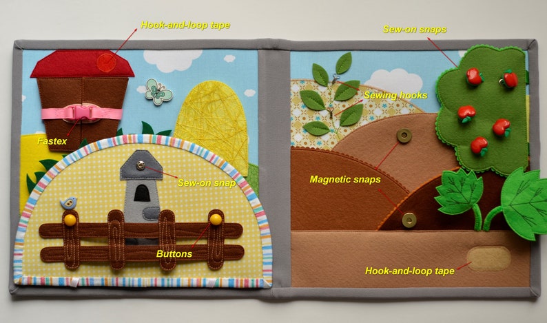 FARM Quiet Book PDF Pattern Diy Quiet Book Pages Busy Book - Etsy