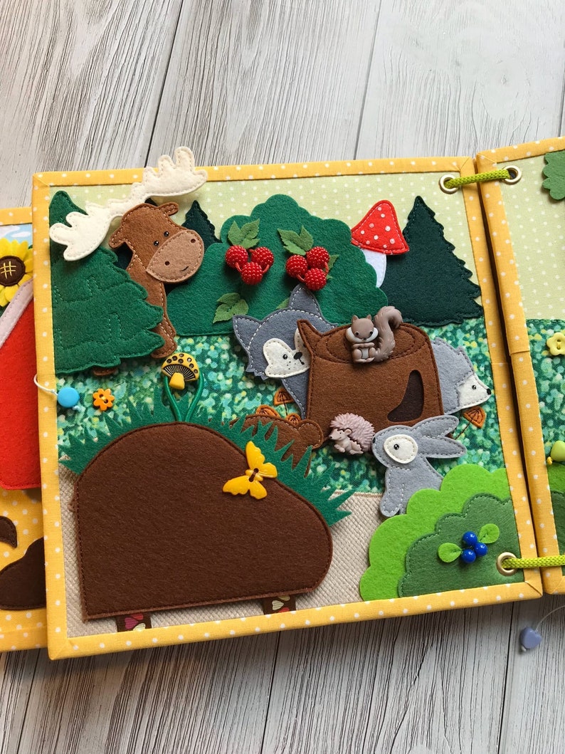 WOODLAND Quiet Book PDF Pattern, Diy Quiet Book Pages, Busy Book ...