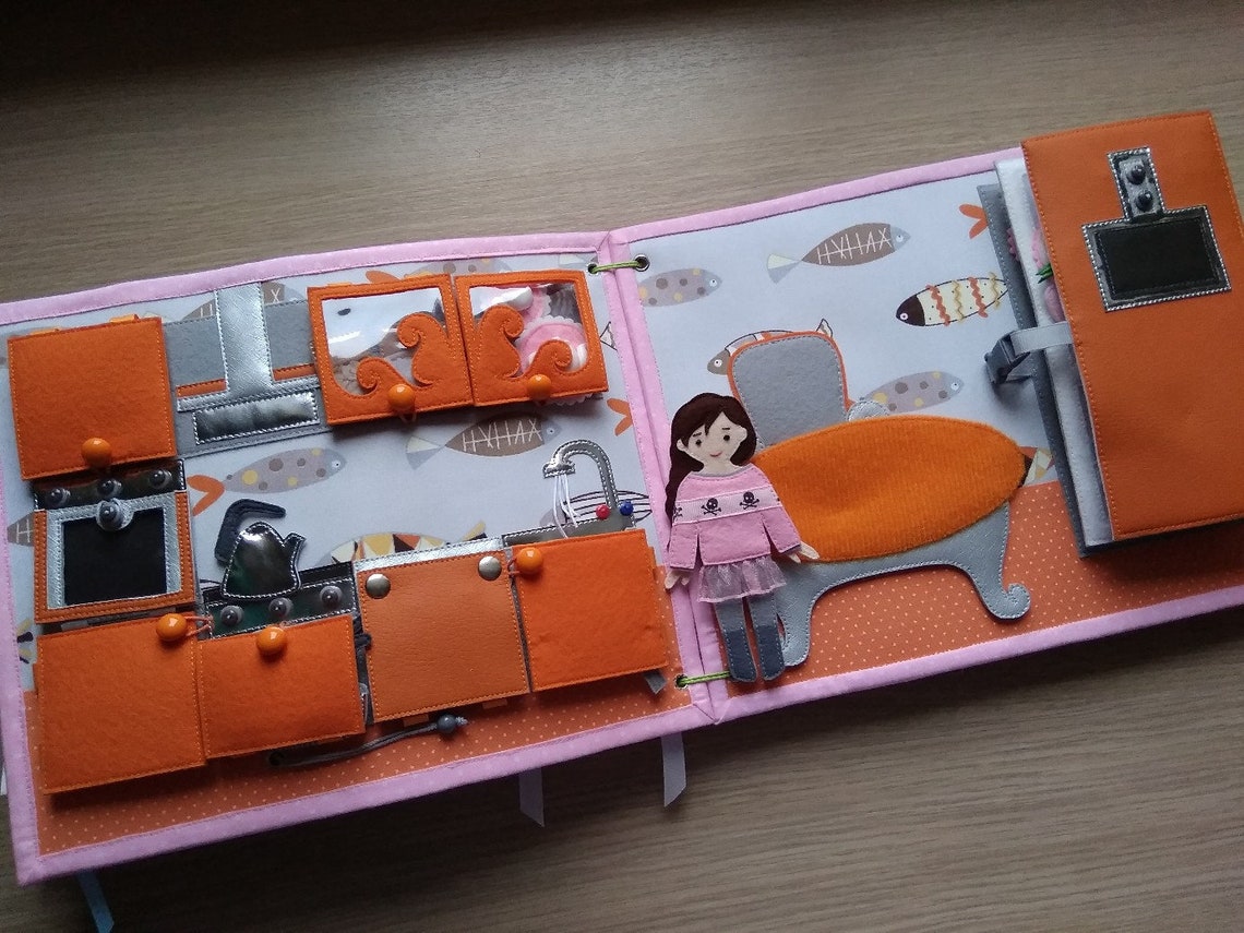 DOLLHOUSE Quiet Book PDF Pattern & Tutorial Patterns for 2 - Etsy