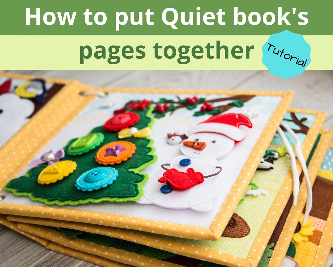 Tutorial How to Put Quiet Book Pages Together, Busy Book Binding ...