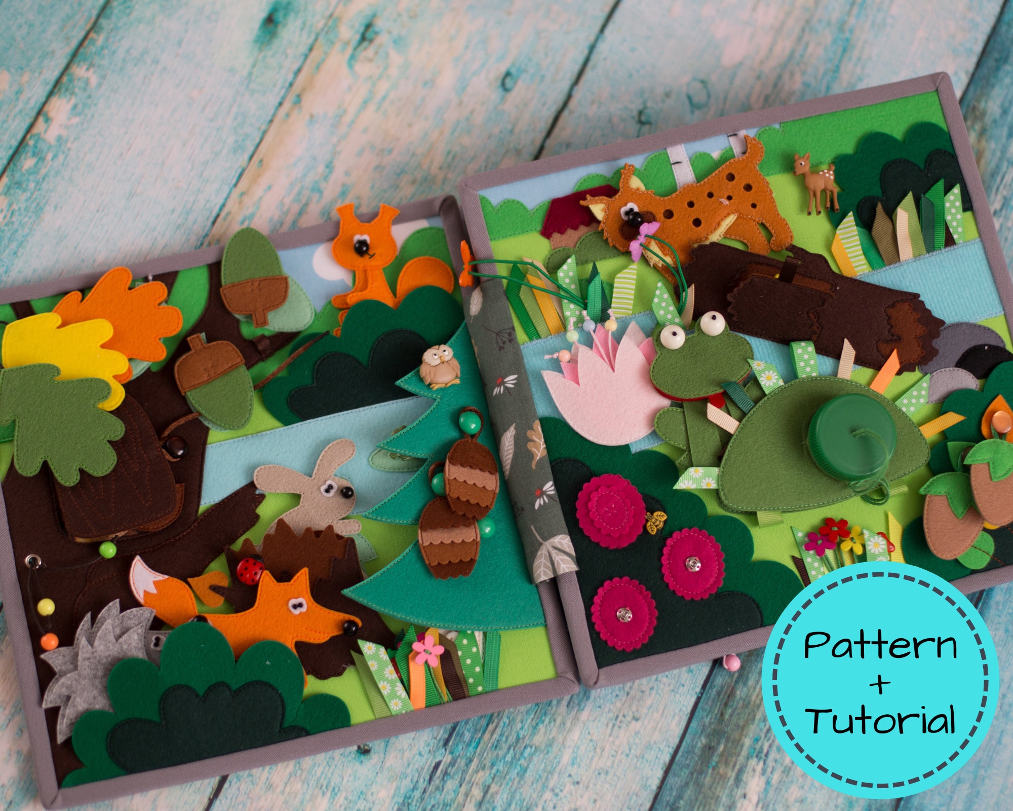 FOREST Quiet Book PDF Pattern & Tutorial, Diy Quiet Book Pages, Busy ...