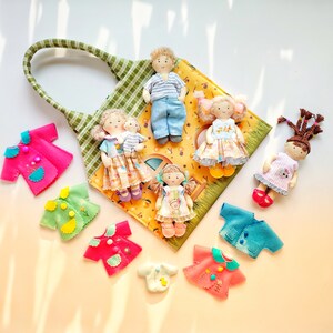 Doll Family Sewing Pattern & Video Tutorial – DIY 5 Inch Pocket Doll ...