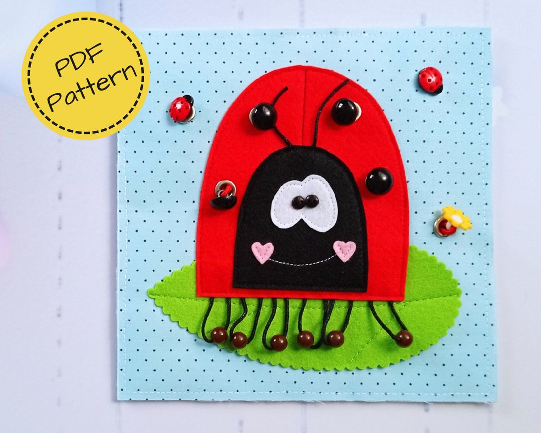 LADYBUG Quiet Book PDF Pattern, Baby Book Pattern, Diy Quiet Book Pages ...