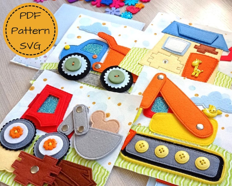 TRANSPORT Quiet Book PDF Pattern for Toddlers Activity Busy - Etsy