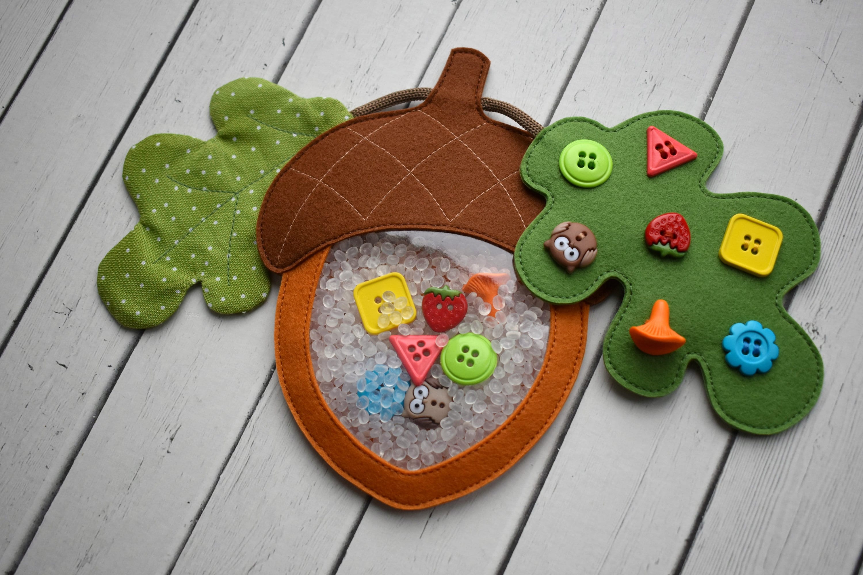 ACORN I Spy Bag PDF Pattern, DIY Acorn Felt Toy, Busy Bag, I Spy Game ...