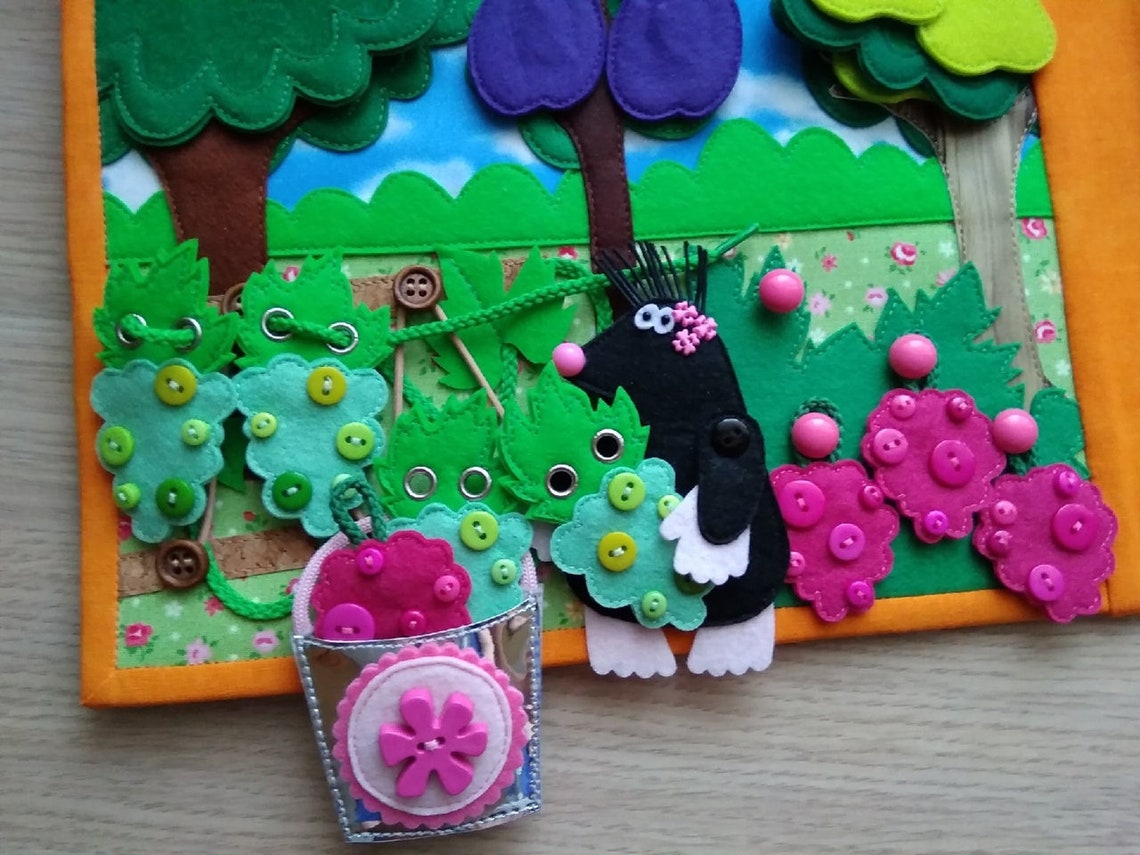 MOLE'S GARDEN Quiet Book PDF Pattern & Tutorial Diy Quiet - Etsy