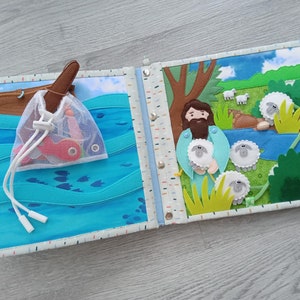 The Miraculous Catch of Fish, BIBLE STORIES Quiet Book Pattern, Toddler ...