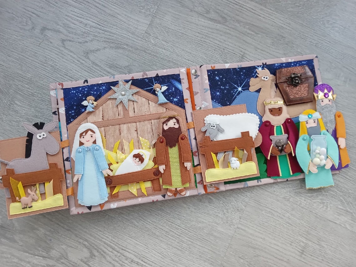 BIBLE STORIES Quiet Book Felt NATIVITY Playset Nativity - Etsy