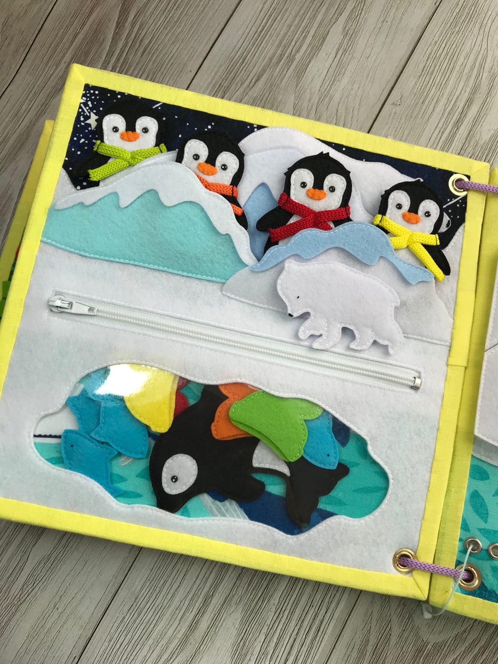 POLAR ANIMALS Quiet Book PDF Pattern Diy Quiet Book Pages - Etsy
