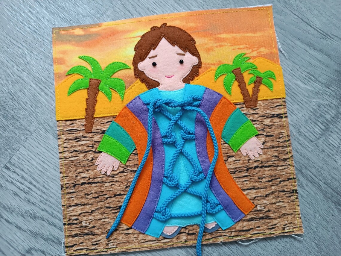 Joseph and the Coat of Many Colors, BIBLE STORIES Quiet Book Pattern ...