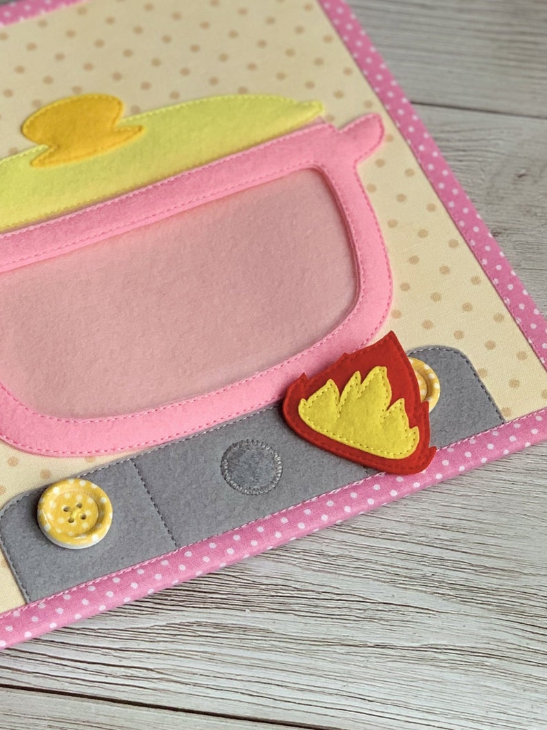 KITCHEN Quiet Book PATTERN for Toddlers, Busy Book Pattern, Diy Quiet ...