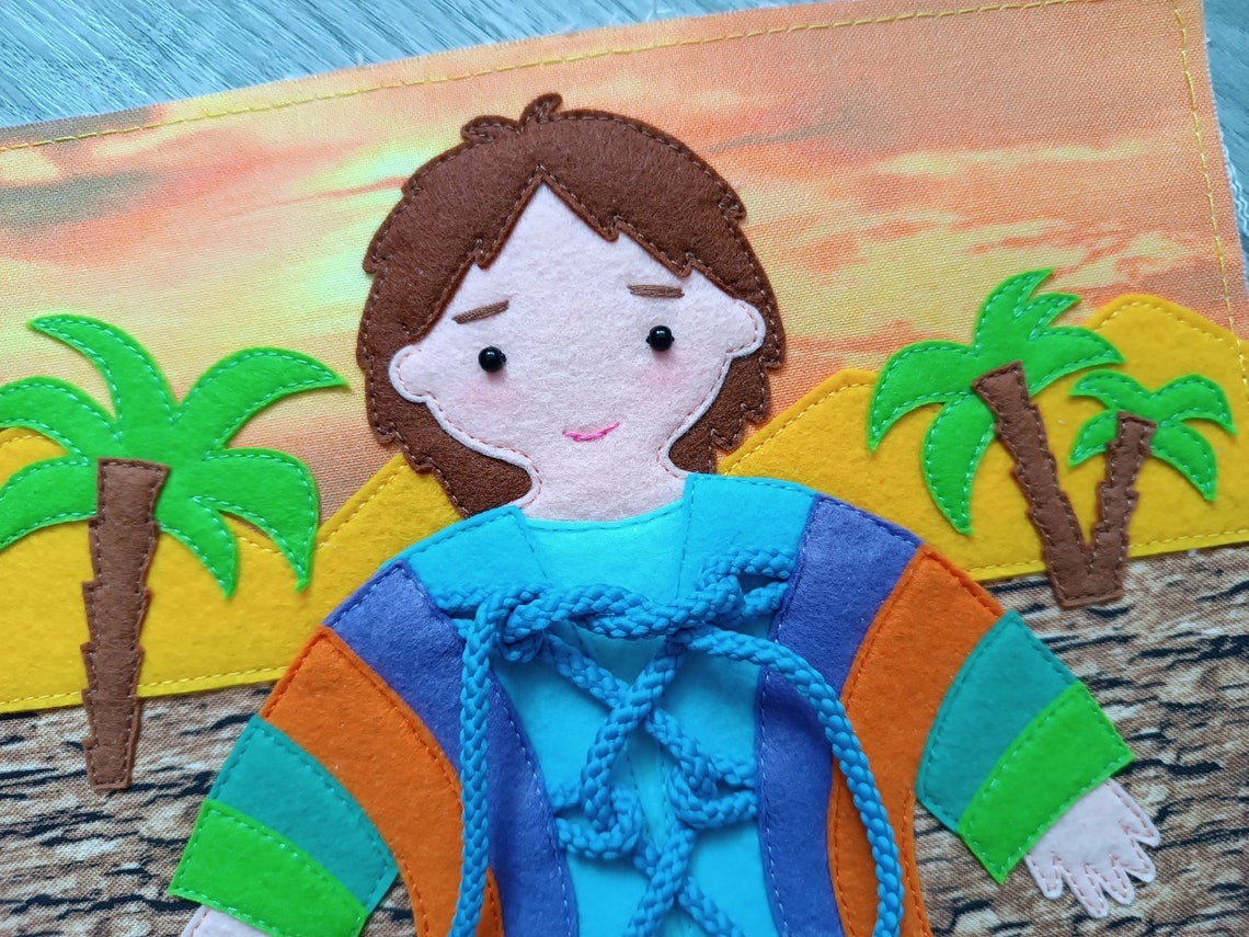 Joseph and the Coat of Many Colors, BIBLE STORIES Quiet Book Pattern ...