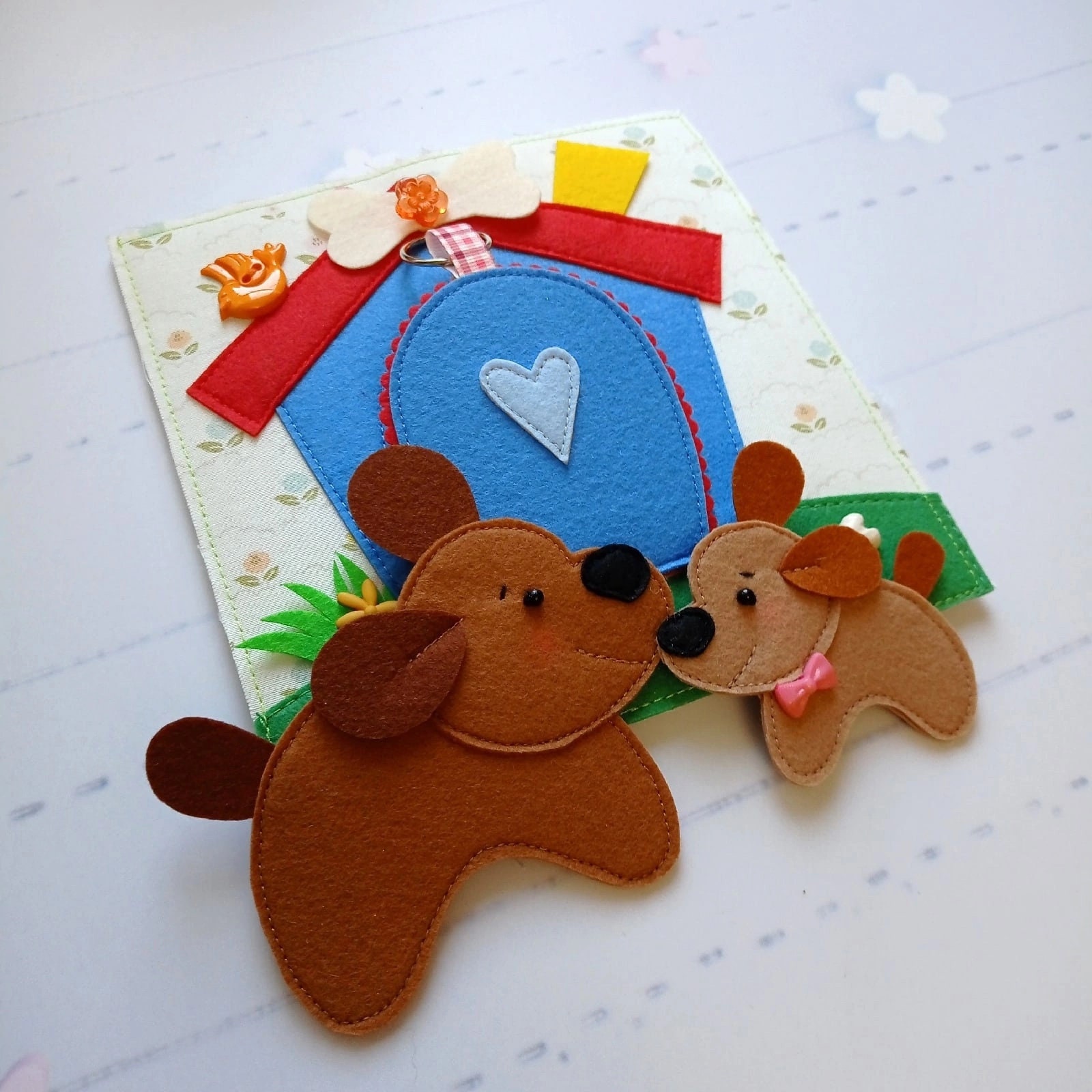 DOG FAMILY Quiet Book Page Pdf Pattern, Baby Book Pattern, Felt Book ...