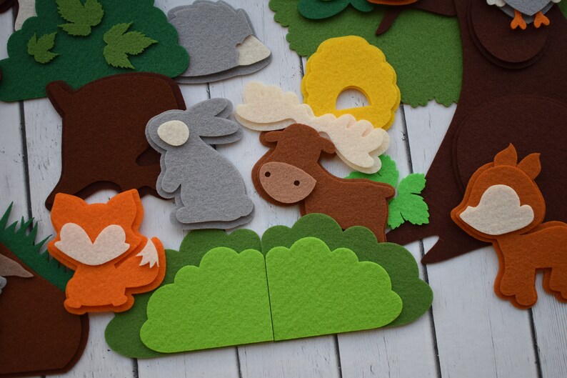 WOODLAND Quiet Book Kit Forest Quiet Book Pattern DIY Quiet - Etsy