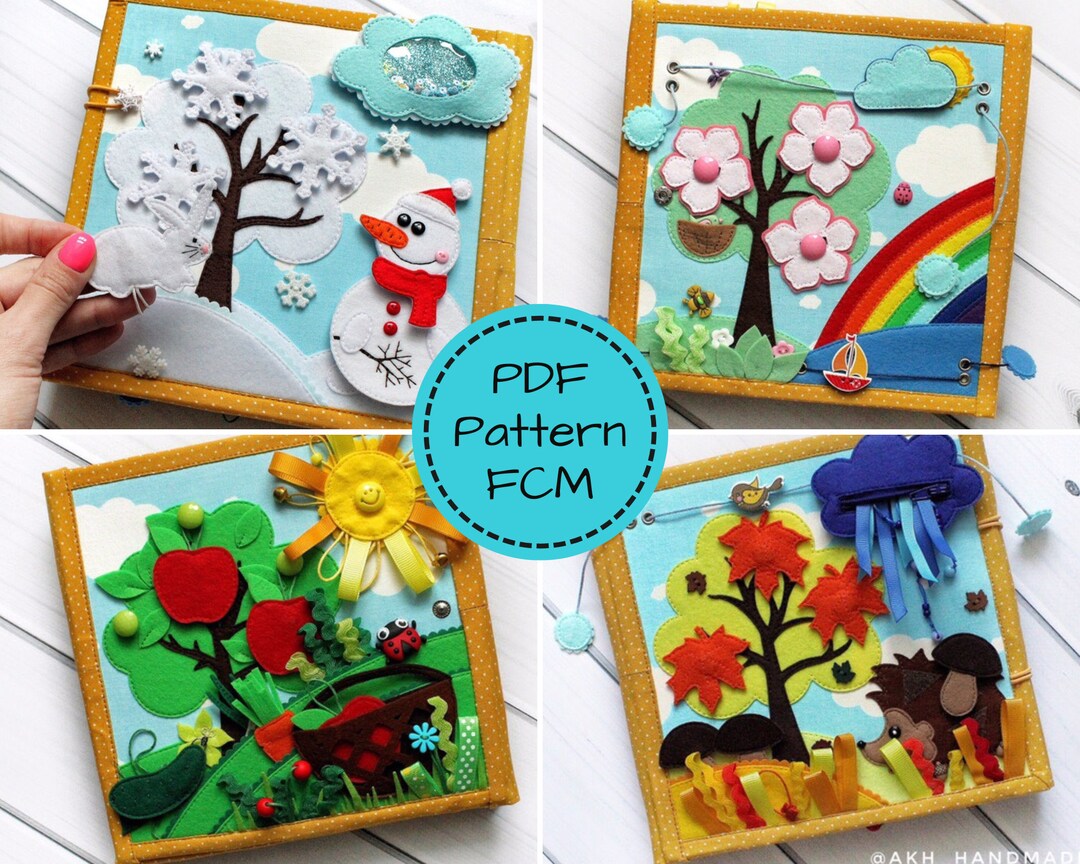 SEASONS Quiet Book PDF PATTERN for Toddlers, Busy Book Pdf Pattern, Diy ...