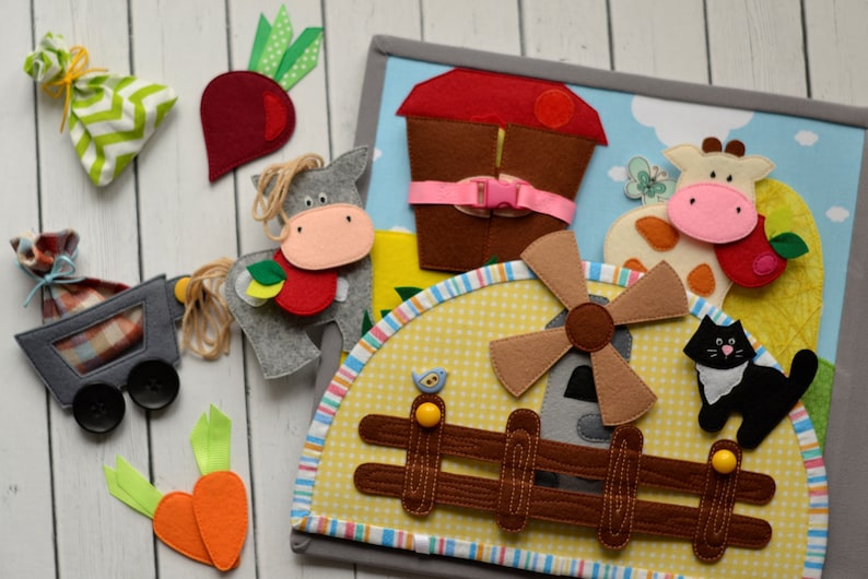 FARM Quiet Book PDF Pattern Diy Quiet Book Pages Busy Book - Etsy