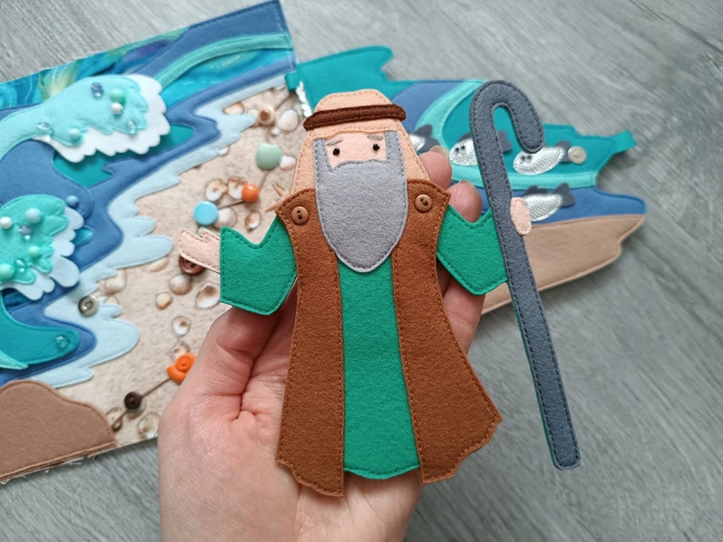 Moses Parting the Red Sea, BIBLE STORIES Quiet Book Pattern, Toddler ...