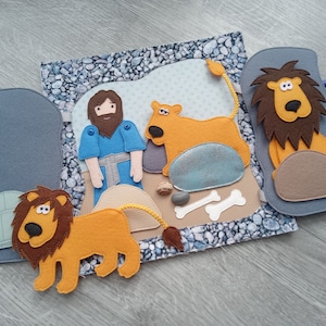 Daniel in the Lions Den, BIBLE STORIES Quiet Book Pattern, Toddler Busy ...