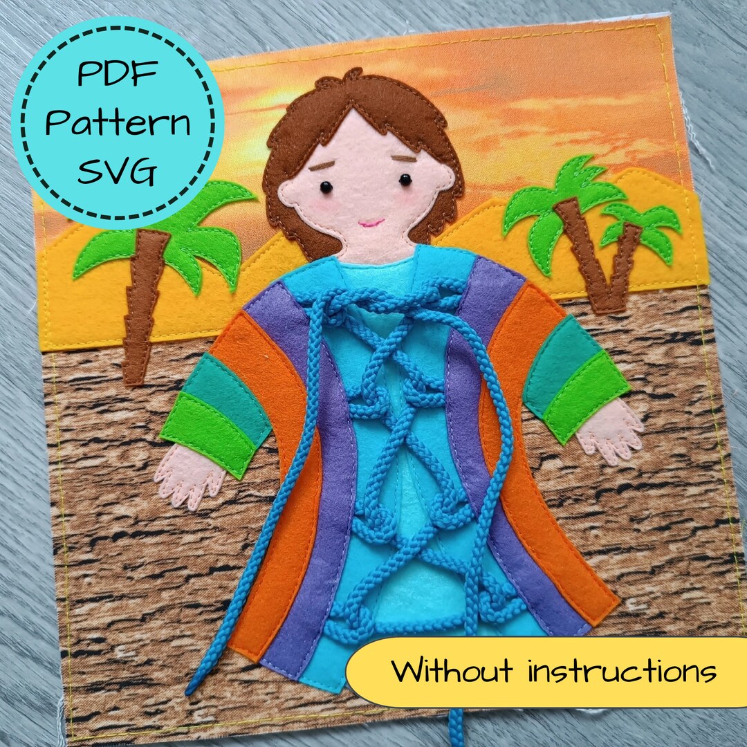 Joseph and the Coat of Many Colors, BIBLE STORIES Quiet Book Pattern ...