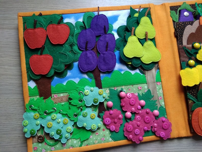 MOLE'S GARDEN Quiet Book PDF Pattern & Tutorial Diy Quiet - Etsy