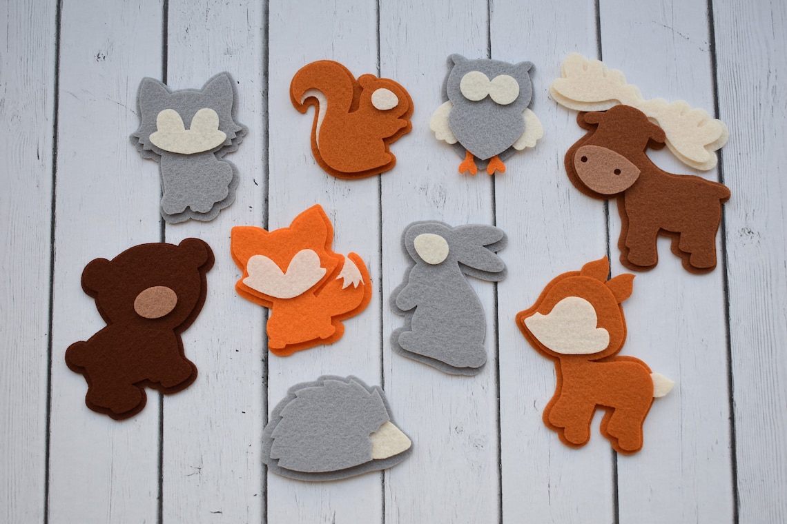 WOODLAND Quiet Book Kit Forest Quiet Book Pattern DIY Quiet - Etsy