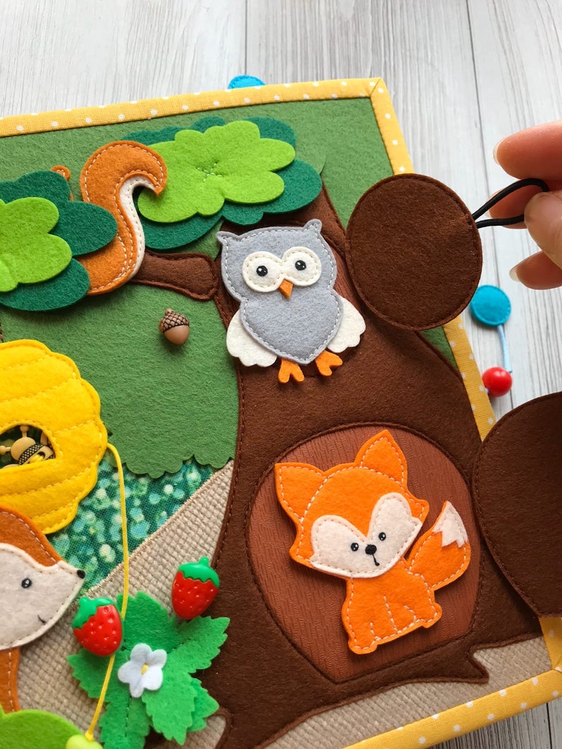 WOODLAND Quiet Book PDF Pattern, Diy Quiet Book Pages, Busy Book ...