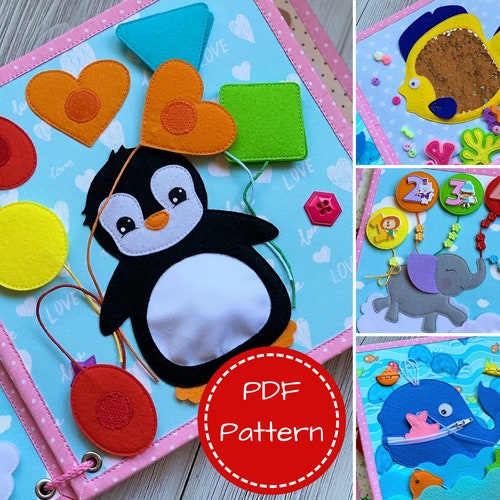 DINOSAURS Quiet Book PDF Pattern Diy Quiet Book Pages Busy - Etsy