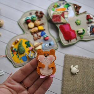 Quiet Book Pattern HAMSTER in the SHOE, DIY Busy Book Pattern, Felt ...