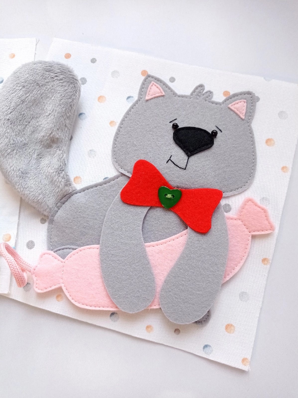 FLUFFY CAT Quiet Book Page Pdf Pattern, Baby Book Pattern, Felt Book ...