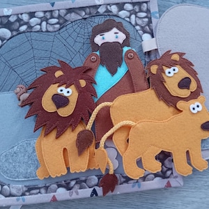 Daniel in the Lions Den, BIBLE STORIES Quiet Book Pattern, Toddler Busy ...