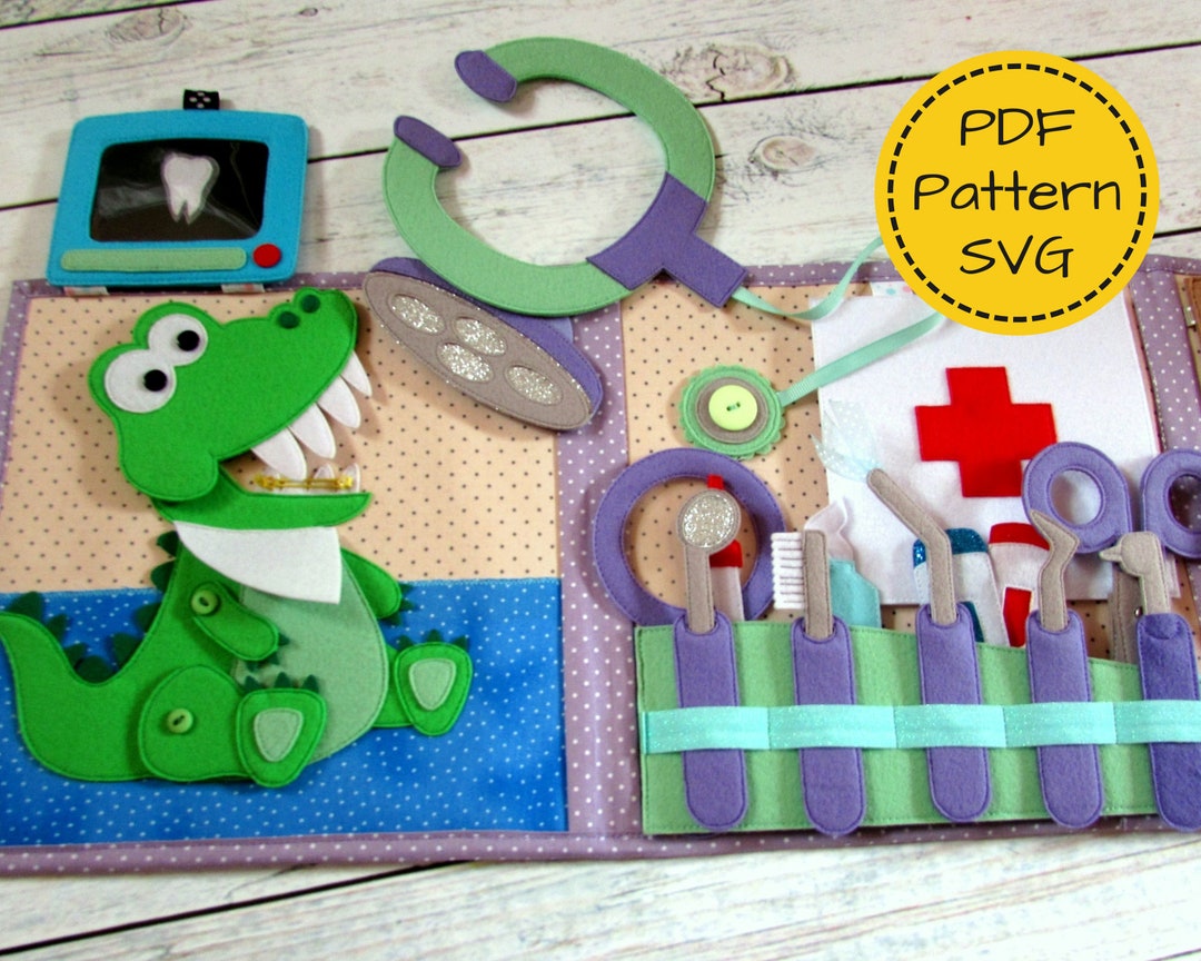 DENTAL OFFICE Quiet Book Pattern, DIY Busy Book Pattern, Doctor Pretend ...