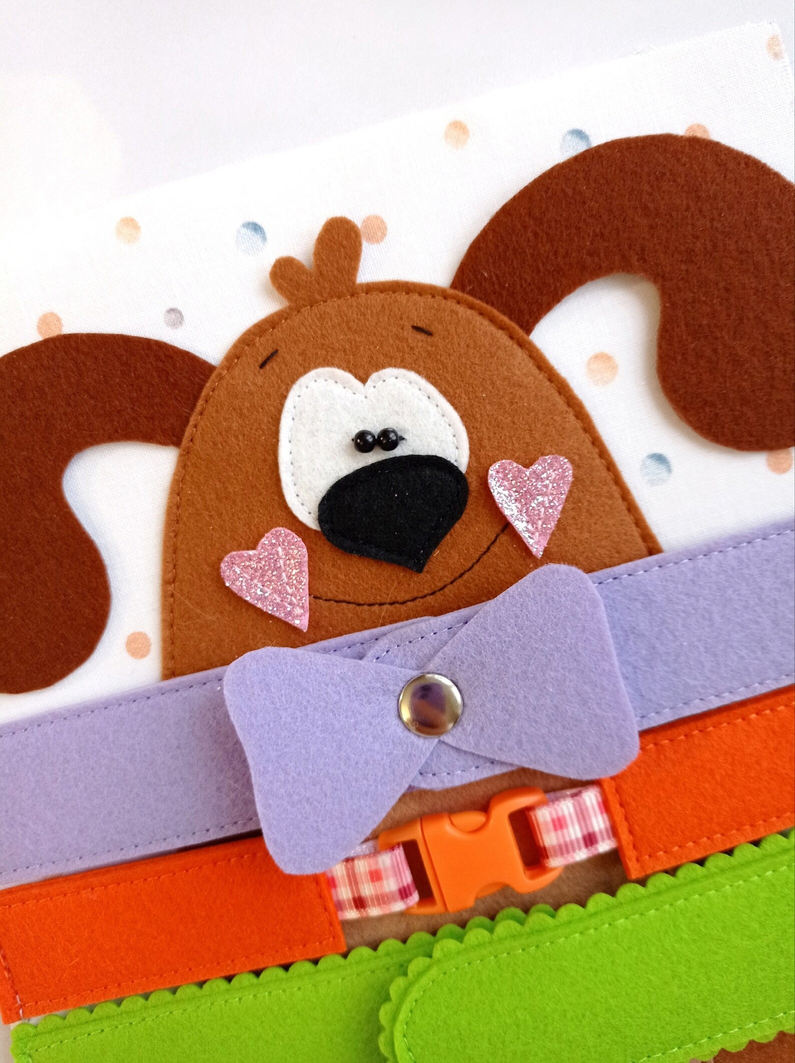 FUNNY DOG Quiet Book Page Pdf Pattern, Baby Book Pattern, Felt Book ...