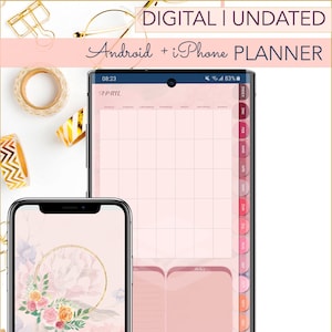 Portrait Undated Weekly Digital Phone Planner With Stickers, for iPhone ...