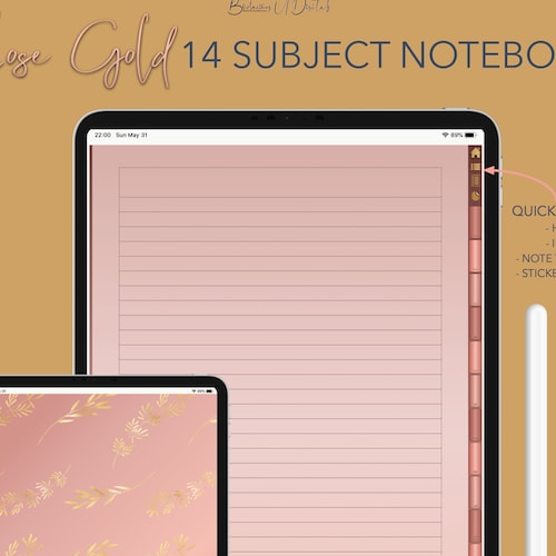 Digital Notebook for Goodnotes Notability Note Taking 8 Tabs - Etsy