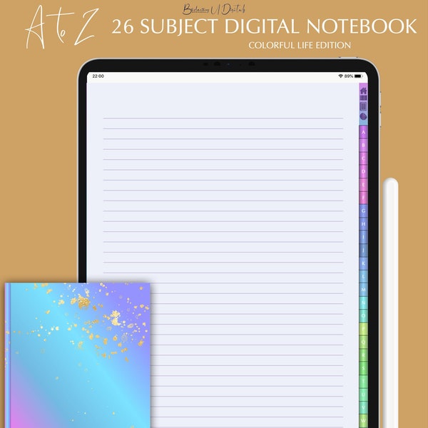 32 Tab Dividers, Digital Tabbed Page Dividers for Goodnotes, Notability ...